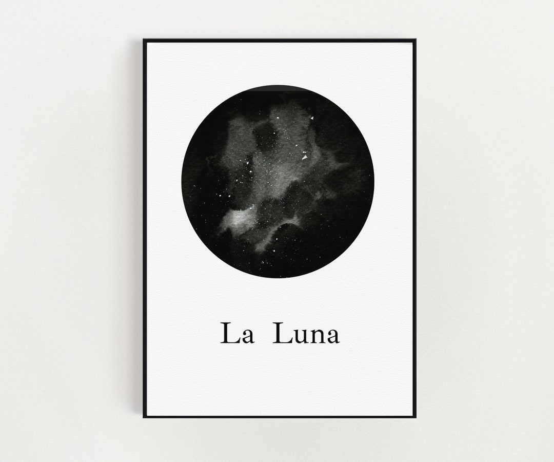 La Luna Print, Home Decor, Moon Wall Art, Printable Wall Art, Moon Gift ...