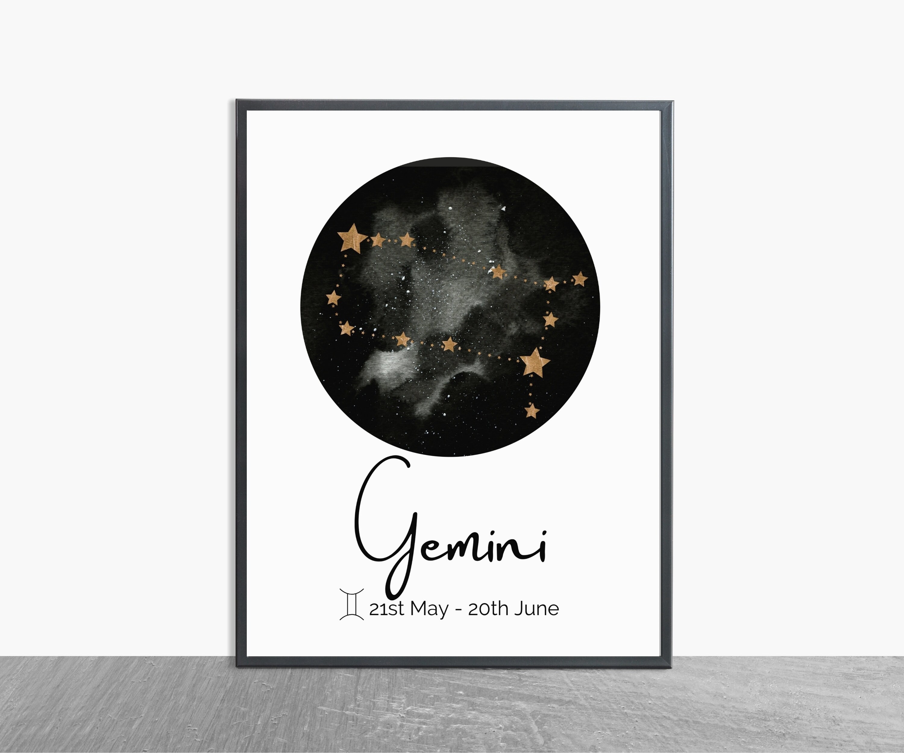 Gemini Print Star Sign Print Horoscope Decor Astrology - Etsy