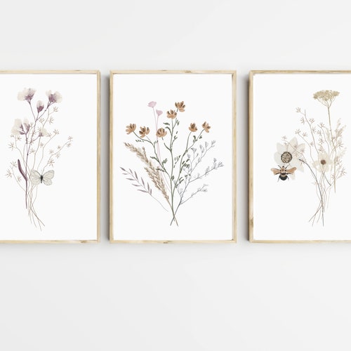 Wildflower Print Floral Instant Art Printable Wall Decor - Etsy