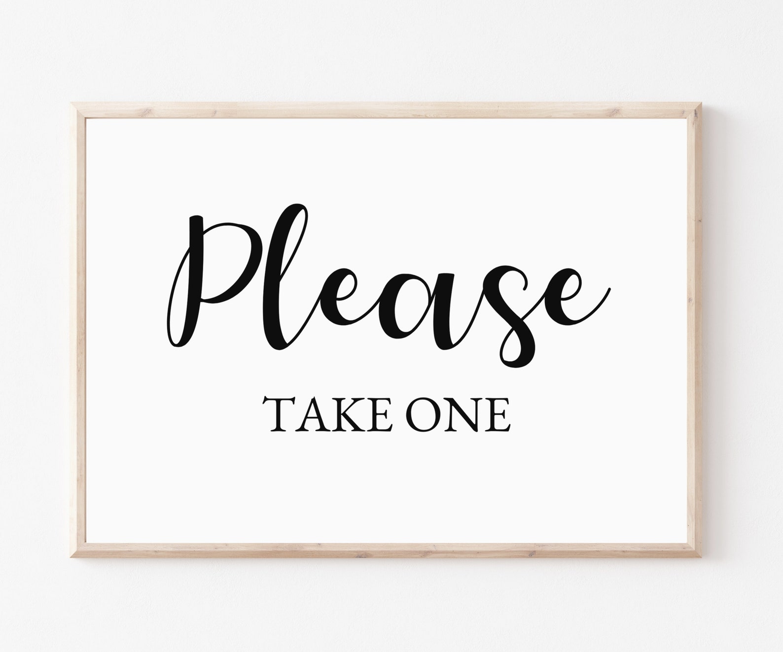 Wedding Sign Please Take One Sign Printable Wedding - Etsy