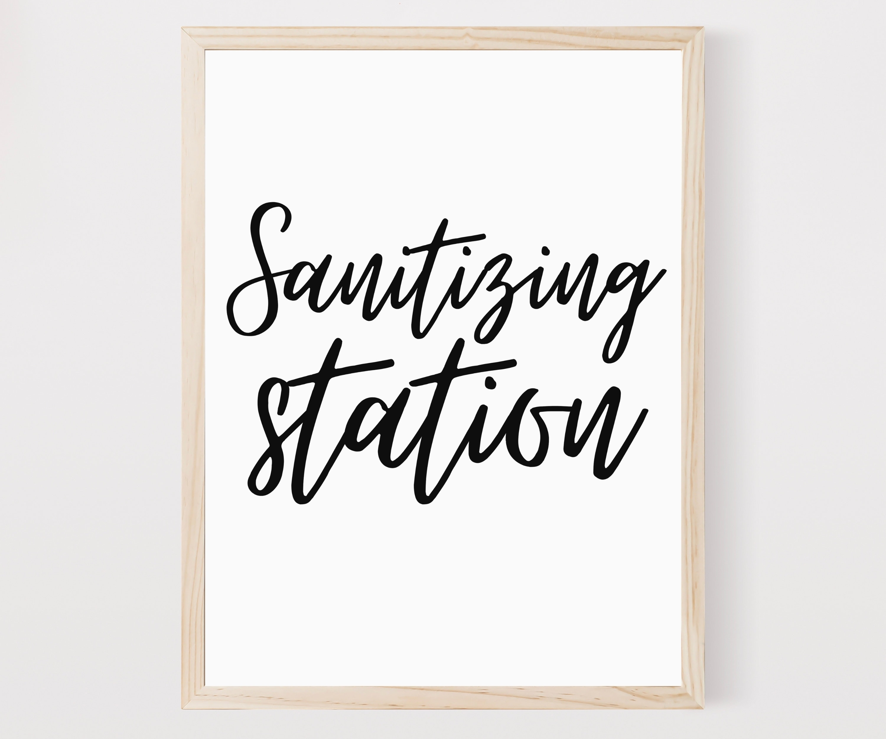 Sanitizing Station Sign Printable Printable Sign Modern - Etsy