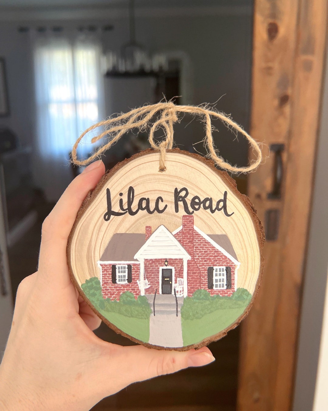 Custom Painted House Wooden Ornament - Etsy
