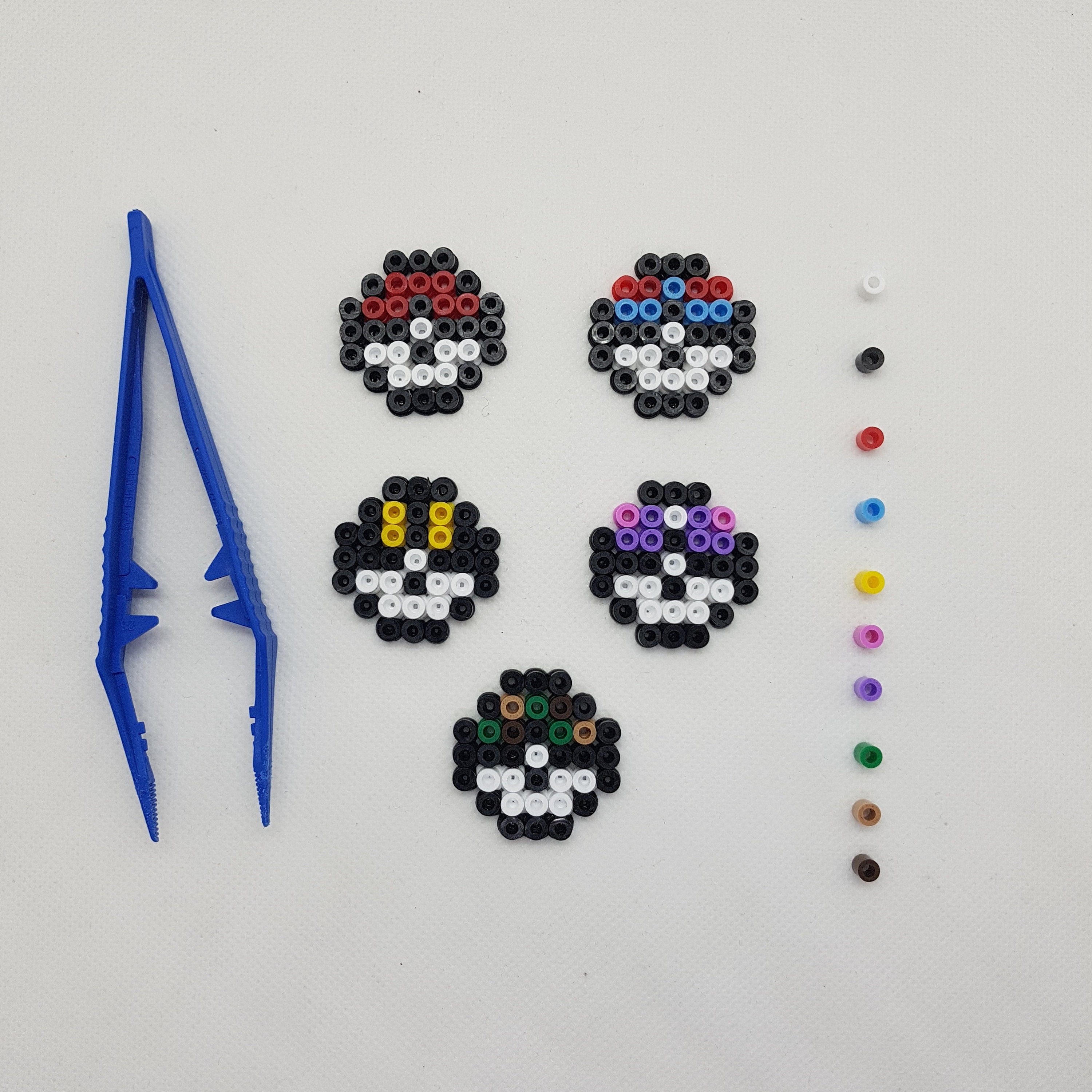 Hama Perler Beads Pokémon Mini Poké Balls 1st Generation Anime Fridge ...
