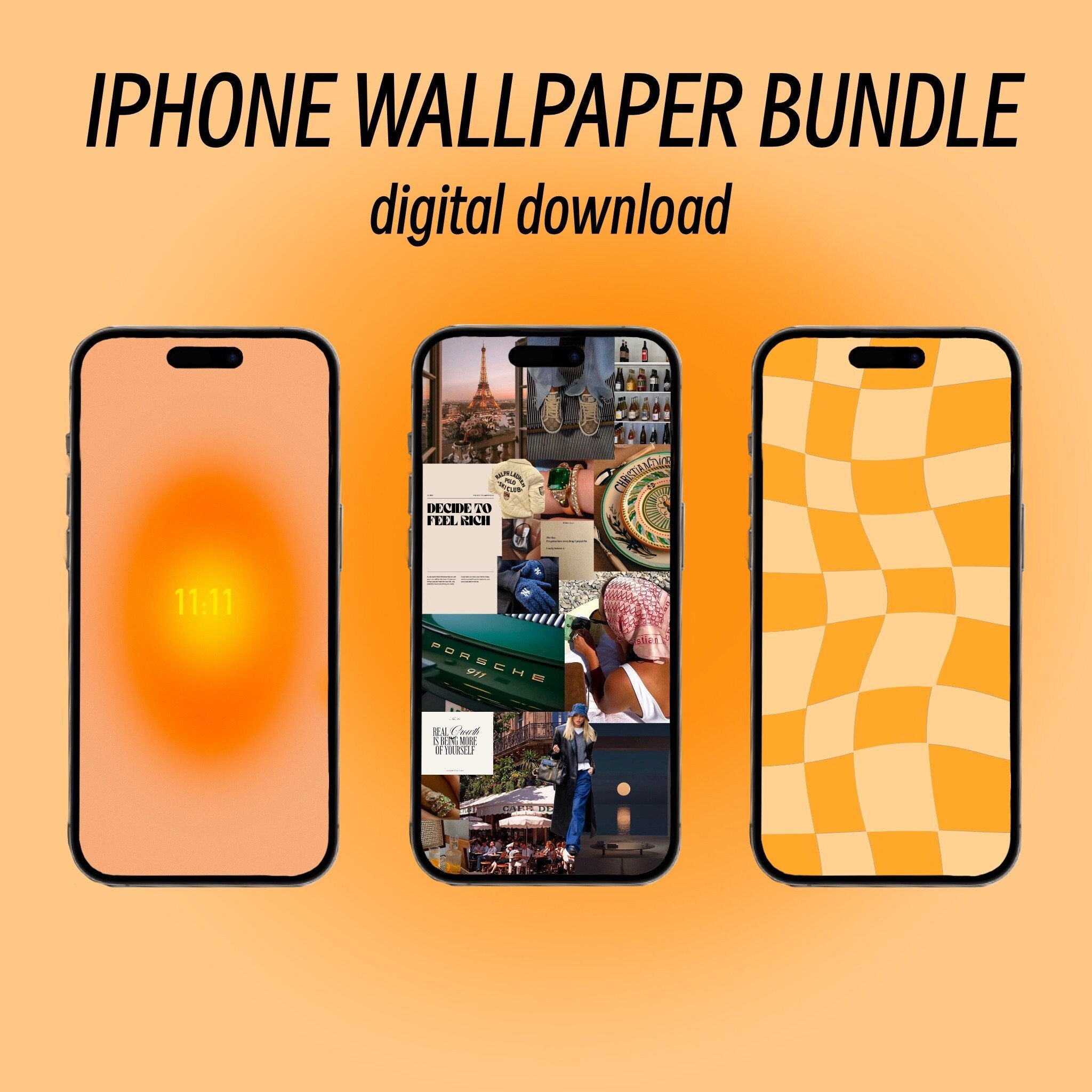 Phone Wallpaper Bundle, Collage Wallpaper, Three Wallpapers, Bundle ...