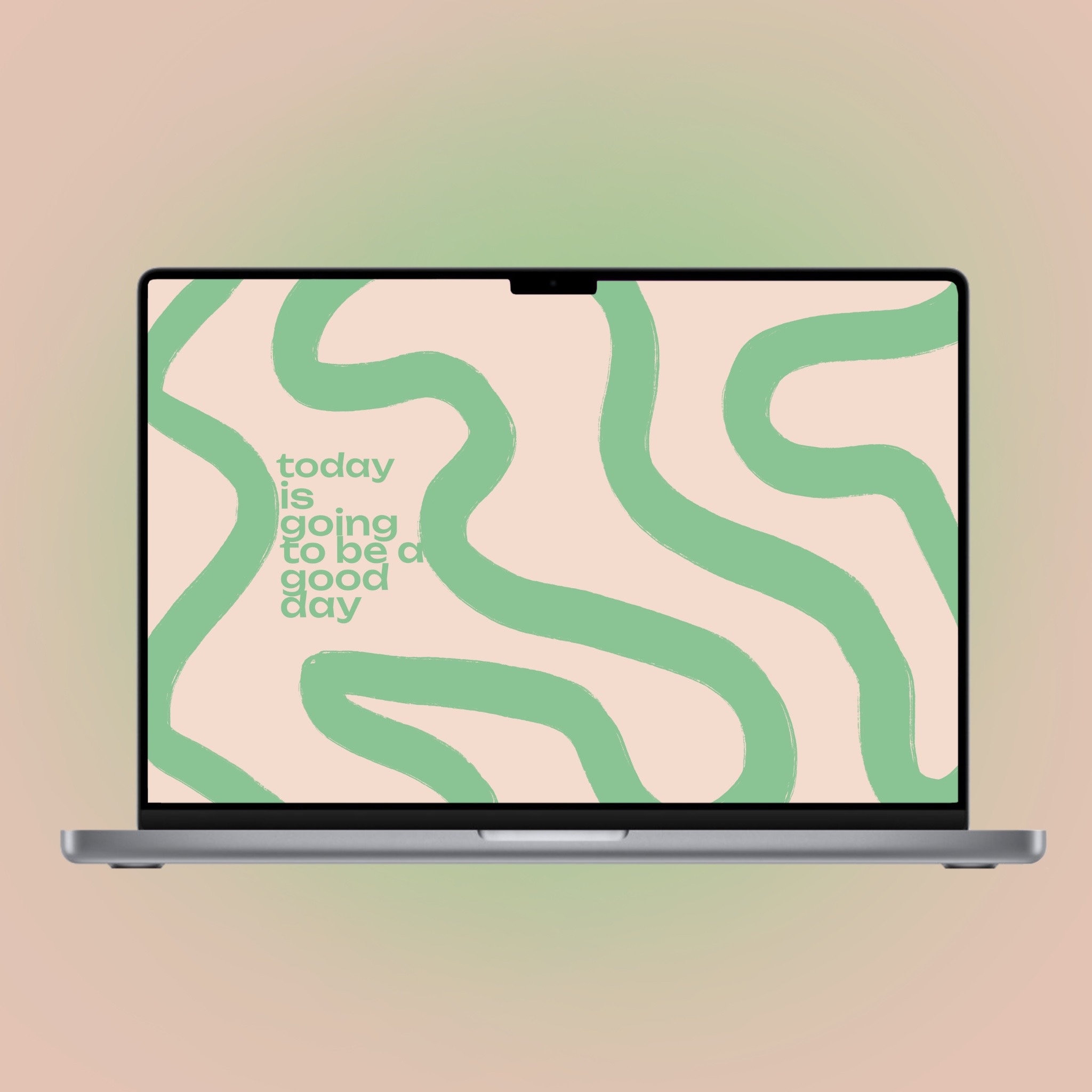 Desktop Wallpaper, Green Digital Design Wallpaper Inspirational ...