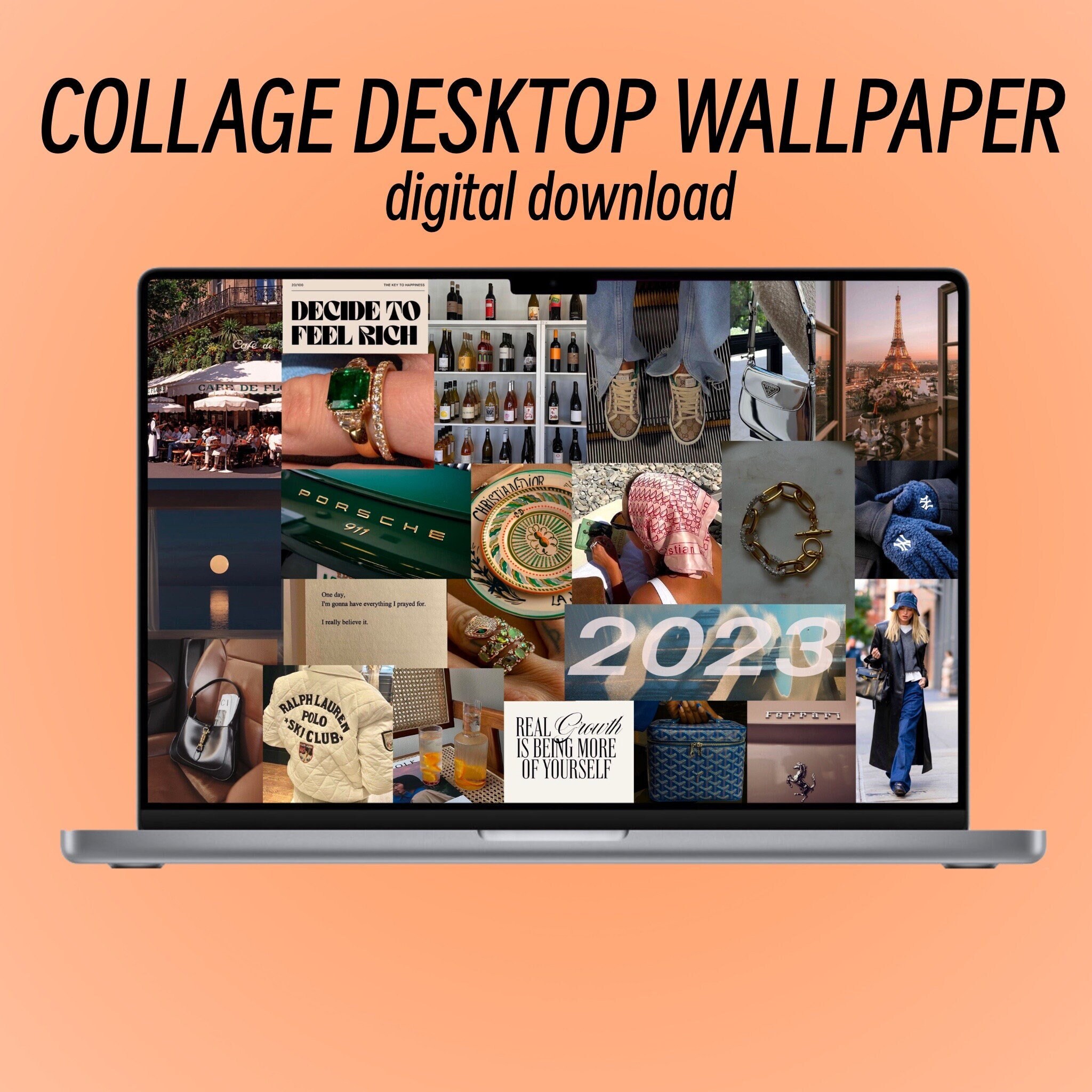 Aesthetic 2023 Collage Desktop Wallpaper, Laptop Wallpaper, Desktop ...