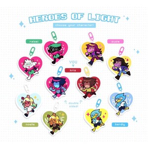 Deltarune: Kris, Susie, Ralsei, Berdly, Noelle | Acrylic Keychain | Cartoon and Game Fan Gift - Etsy