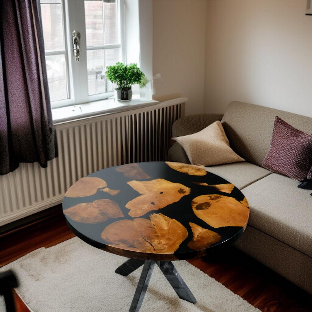 Epoxy Table, Custom Dining Table, Dining Room Table, Live Edge Table ...