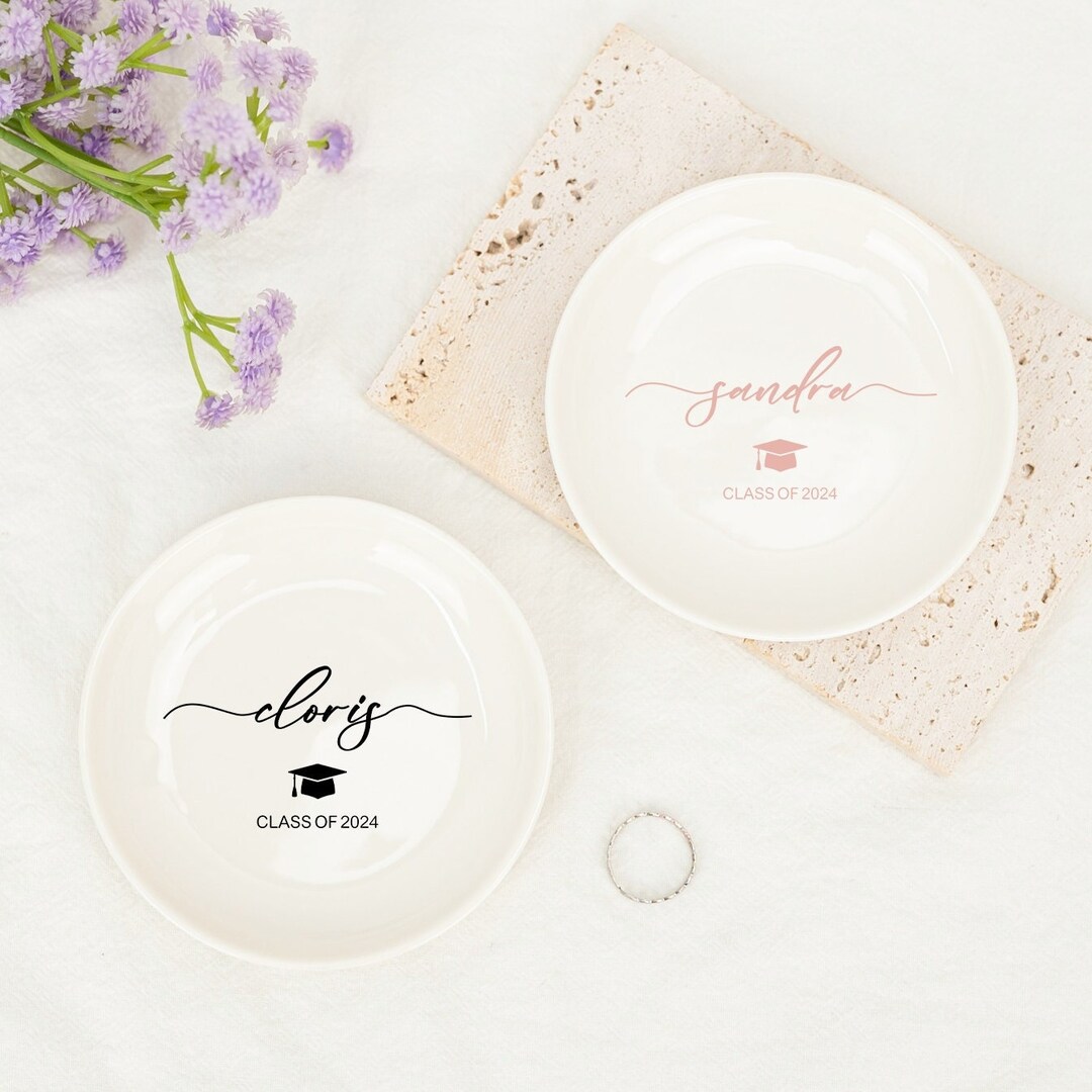Graduation 2024 Ring Dish,class of 2024 Trinket Dish,college Graduation ...