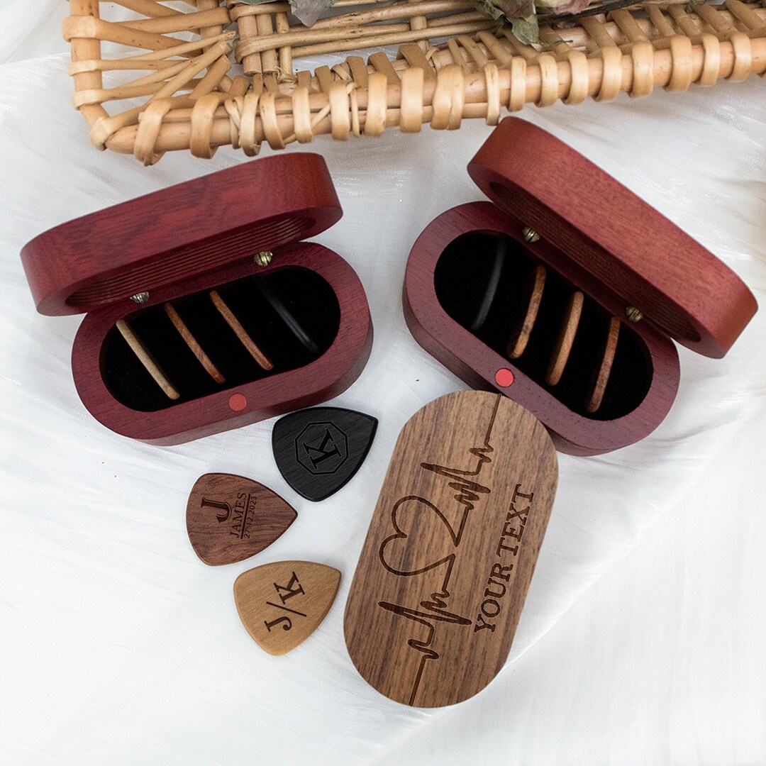 Personalized Guitar Picks,musician's Gift,custom Guitar Pick Case,gift ...