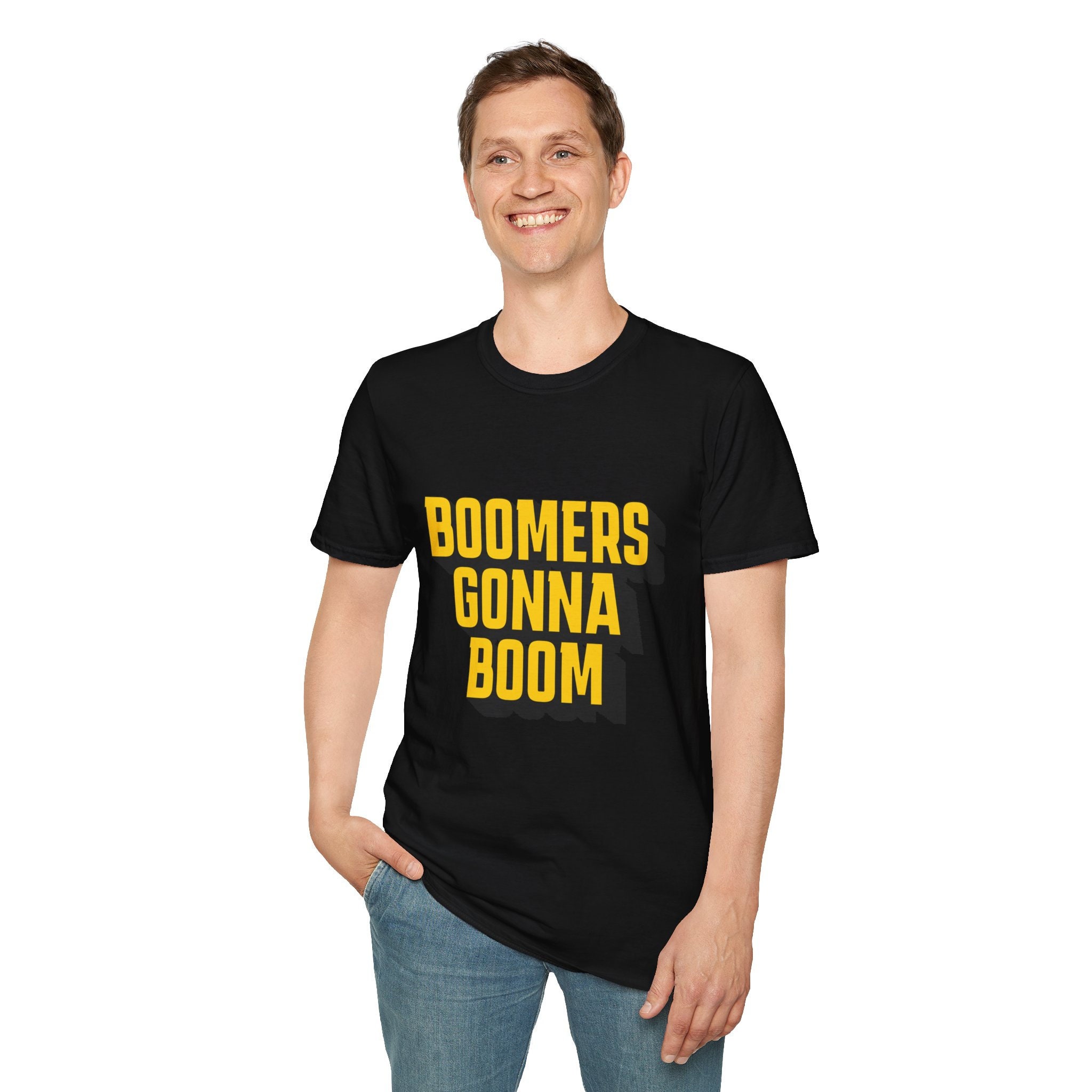 Boomers Gonna Boom Funny Fathers Day Gift Tee Unisex Softstyle T-shirt ...
