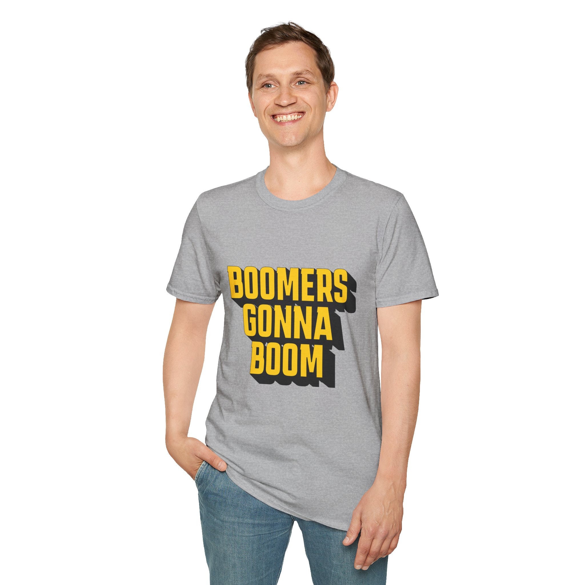 Boomers Gonna Boom Funny Fathers Day Gift Tee Unisex Softstyle T-shirt ...