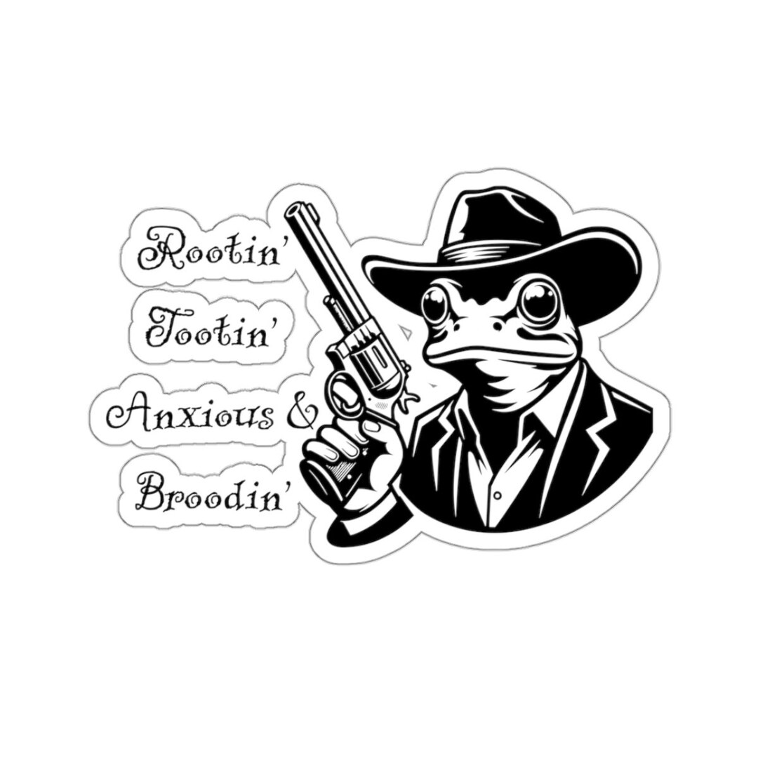 Mental Health Sticker | Funny Sticker | Cute Frog Sticker | Anxiety ...