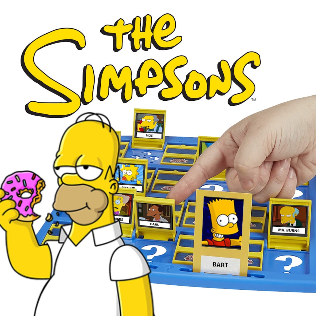 Simpsons Guess Who Game INSTANT DOWLOAD Customized Digital Print and ...