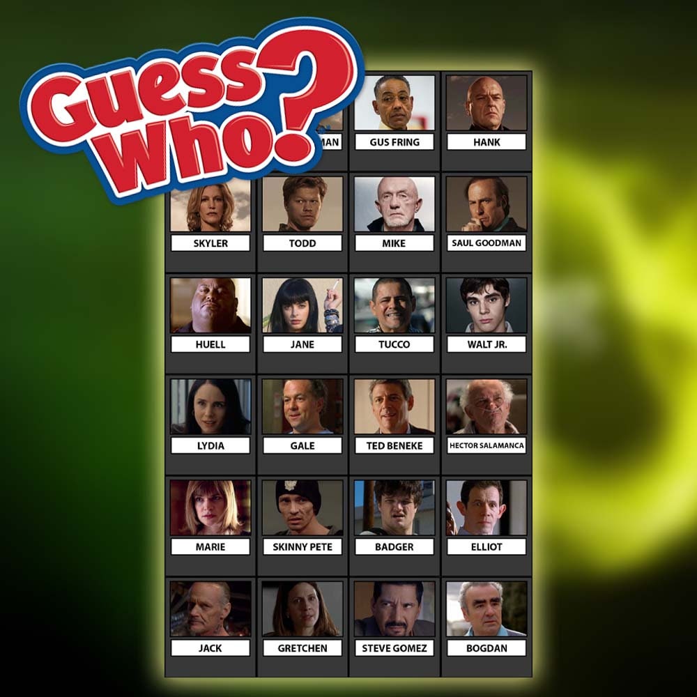 Breaking Bad Guess Who Game | INSTANT DOWLOAD | Customized Digital ...