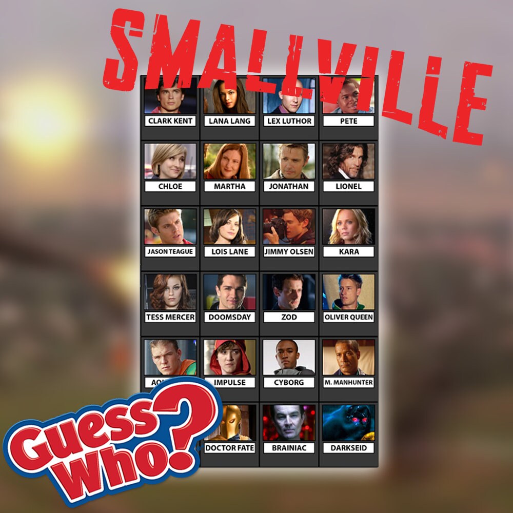 Smallville Guess Who Game | INSTANT DOWLOAD | Customized Digital Print ...