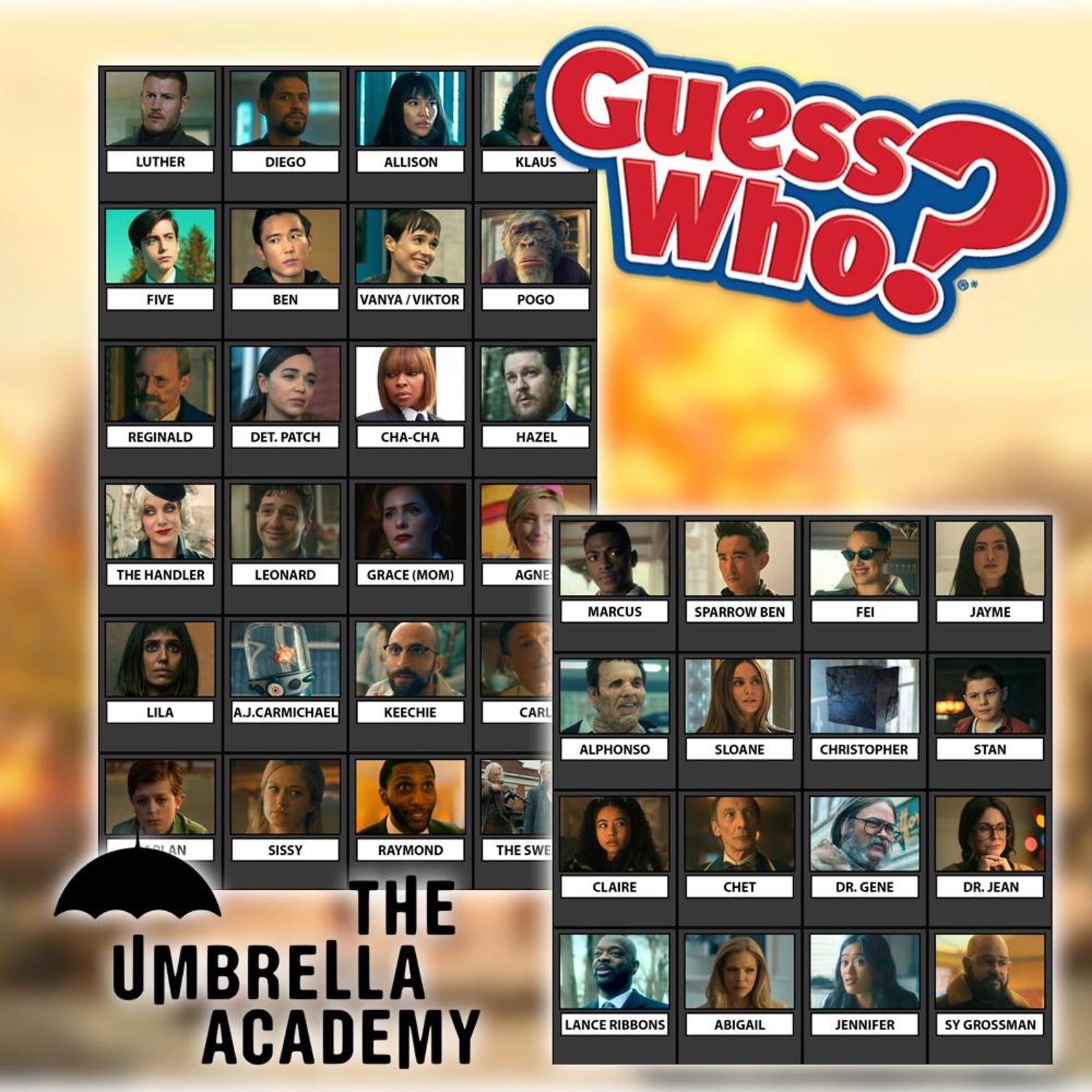 Umbrella Academy Guess Who Game | DIY Print & Play (digital Download ...