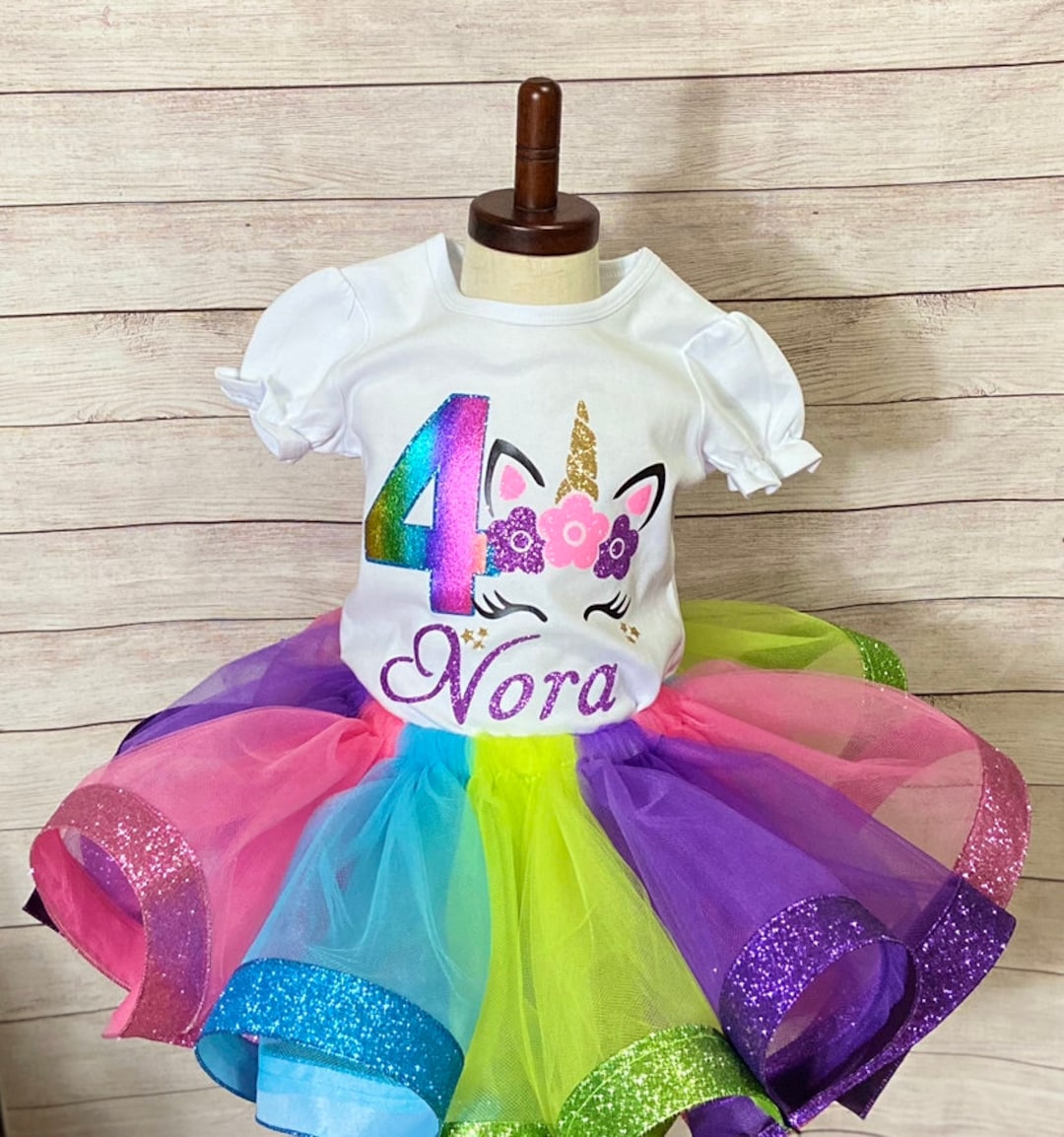 Unicorn Birthday Outfit, Unicorn Tutu, Unicorn Shirt, Unicorn Birthday ...