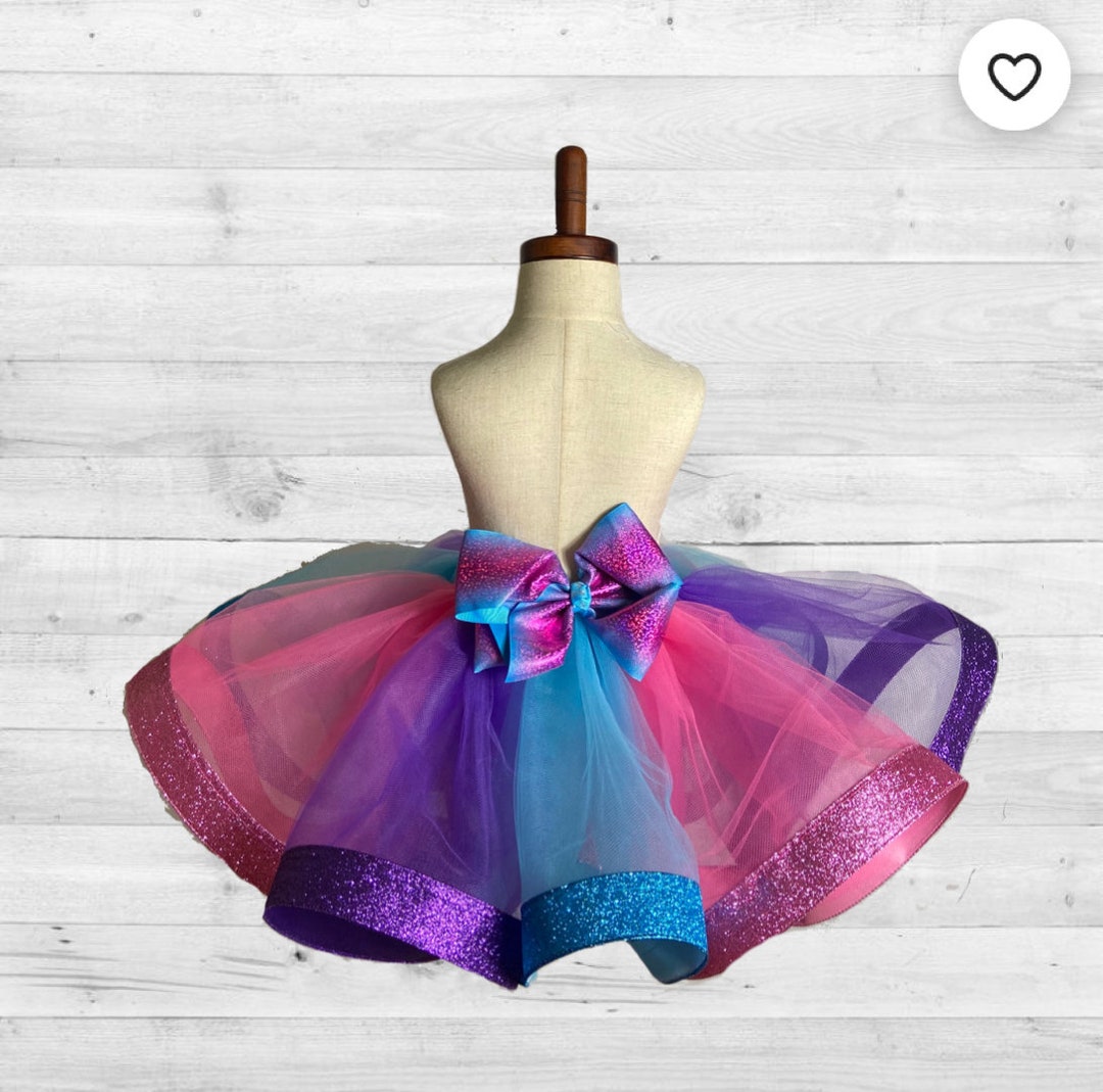 Glitter Ribbon Trimmed Tutu/multi Color Tutu - Etsy