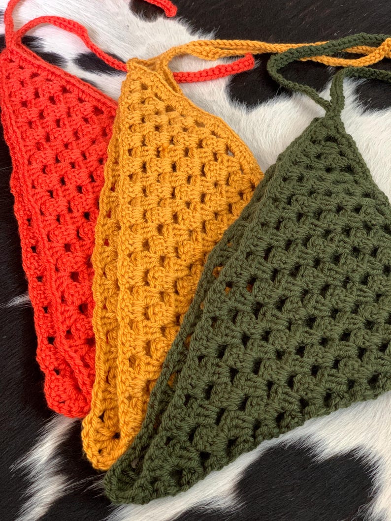 Handmade Crochet Bandana ~ Bonnet - Etsy