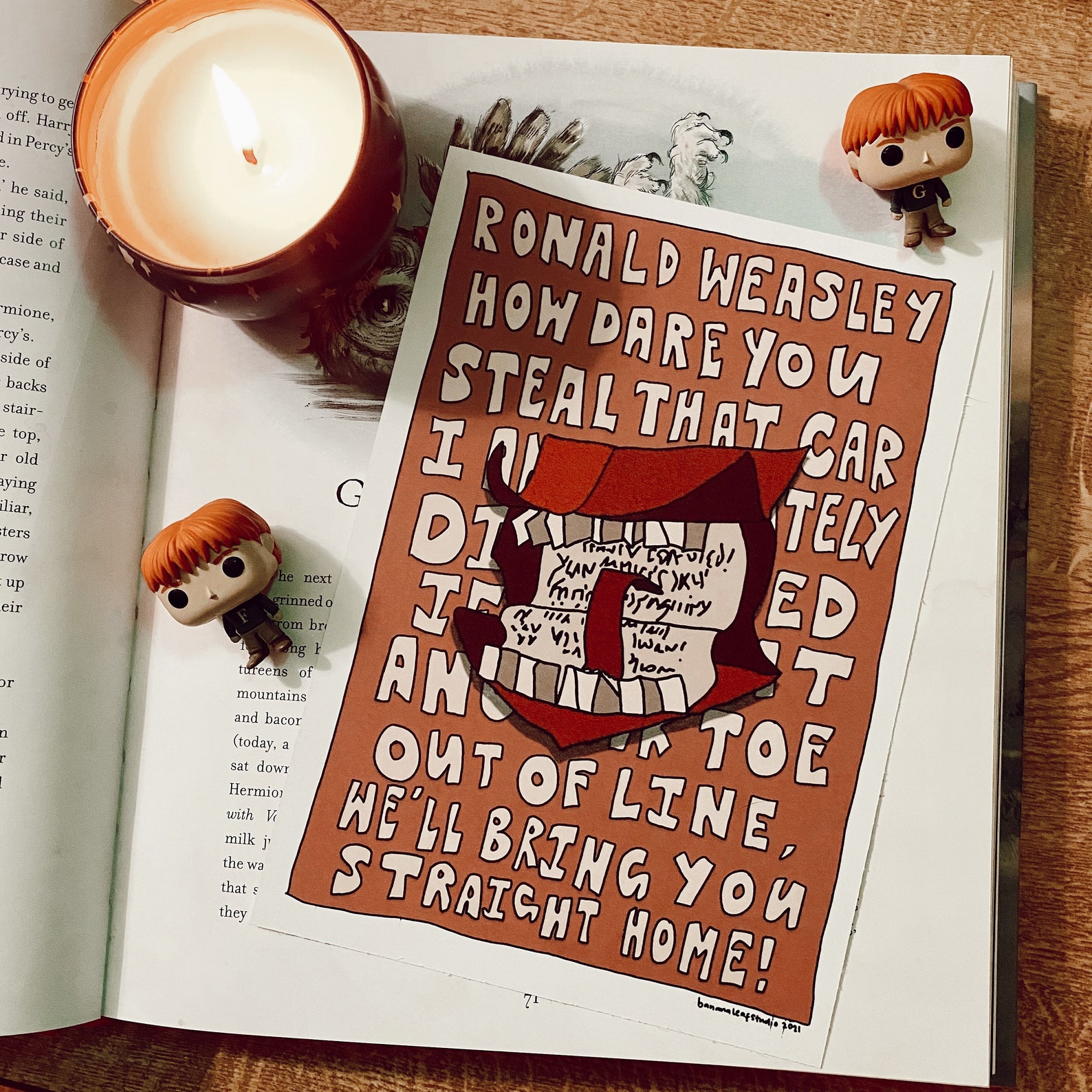 Magical Howler Letter Mrs Weasley A5/A6 Print | Etsy