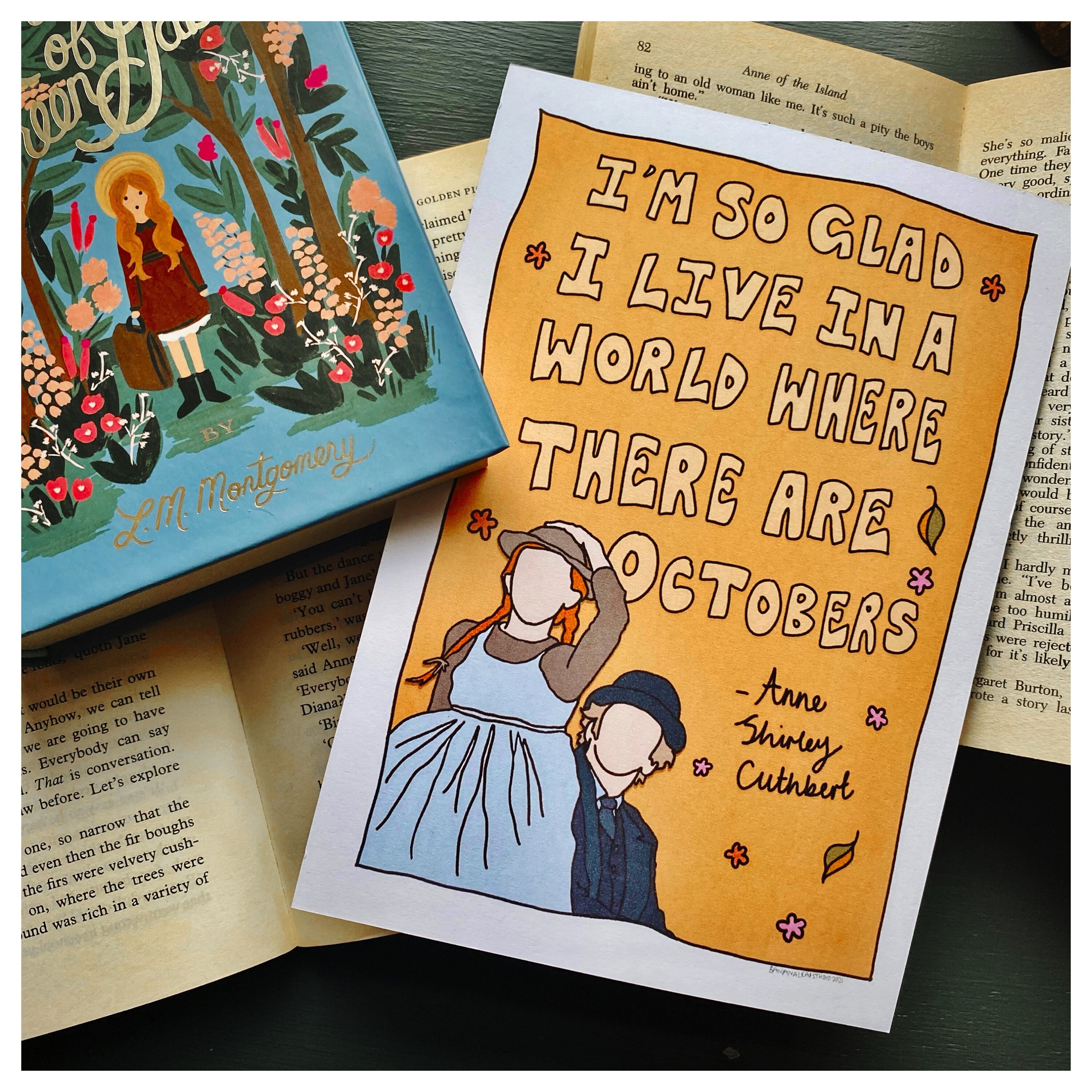 Autumn Anne With an E Print anne of Green Gables | Etsy