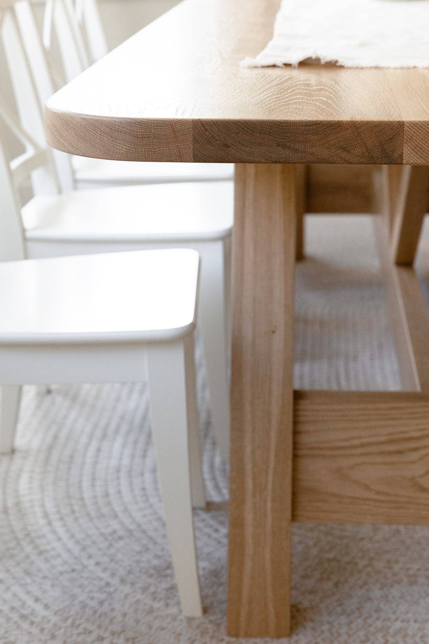 PARALLAX Solid Wood Angular Cross Leg Dining Table made to - Etsy