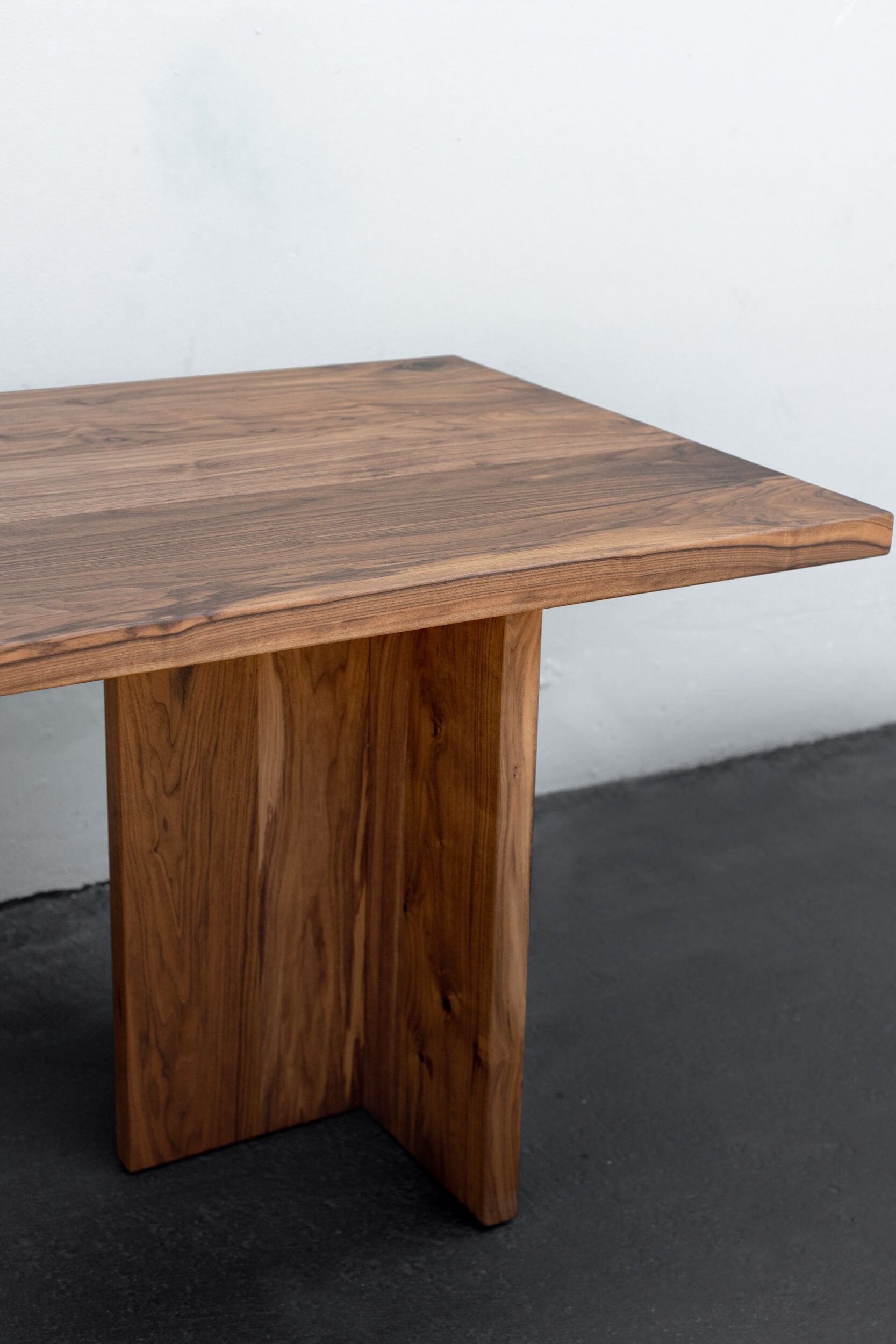 MERIDIAN- Solid Walnut Angular Inset Leg Farmhouse Dining Table (made ...