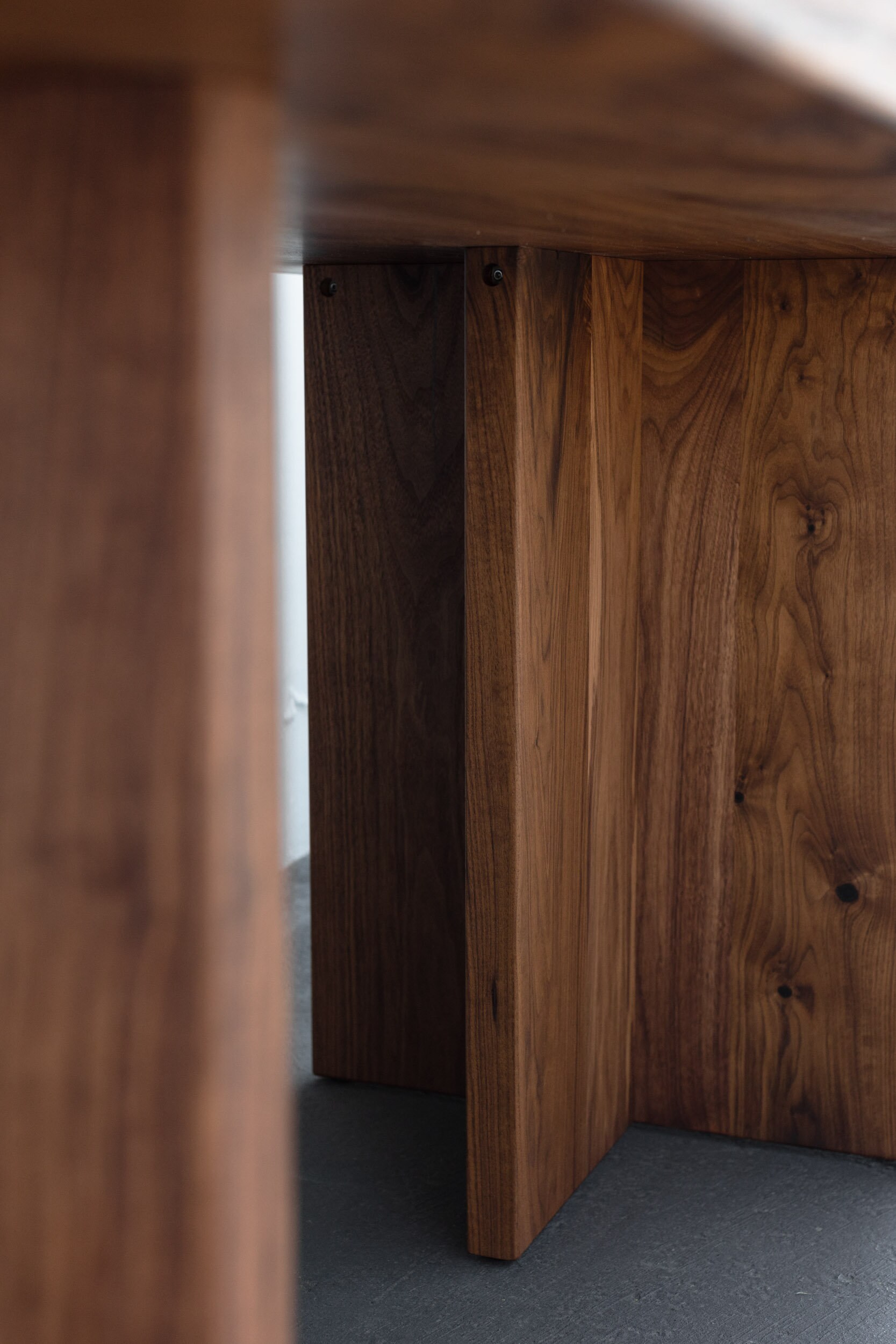 MERIDIAN- Solid Walnut Angular Inset Leg Farmhouse Dining Table (made ...