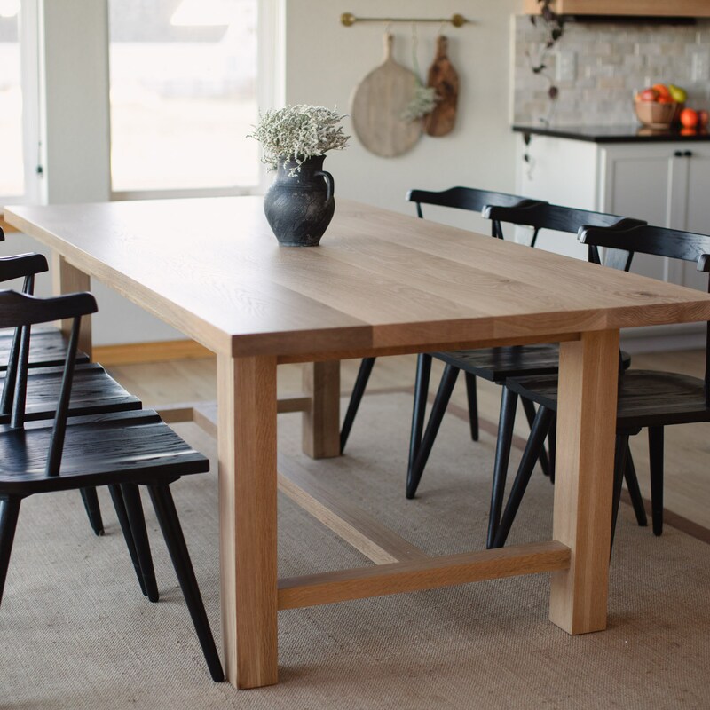 Oak Dining Table - Etsy