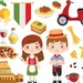Italian Clip Art Italy Clipart Pizza Clipart Pasta Food Rome | Etsy