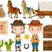 Wild West Digital Clipart Cowboy Clip Art Cowgirl Graphics - Etsy