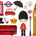 London Clipart British Clipart England Graphics Great Britain | Etsy