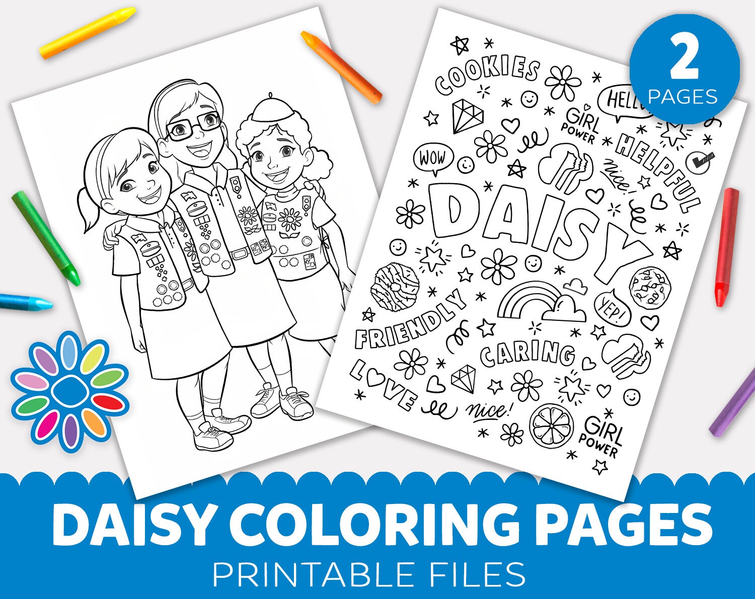 Girl Scout Daisy Coloring Page