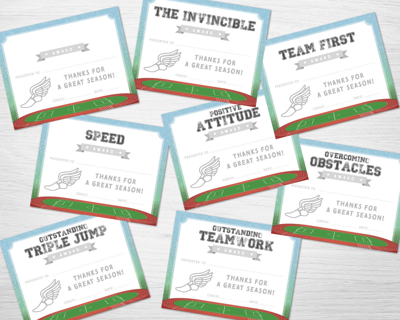 Editable Track and Field Award Certificates, Award Ceremony ...