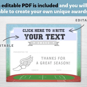 Editable Track and Field Award Certificates, Award Ceremony ...