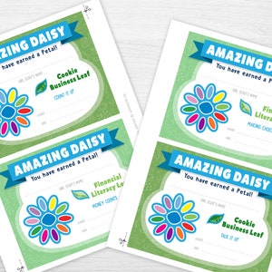 15 Girl Scouts Daisy Petal & Leaf Certificates, Printable Daisy Girl ...