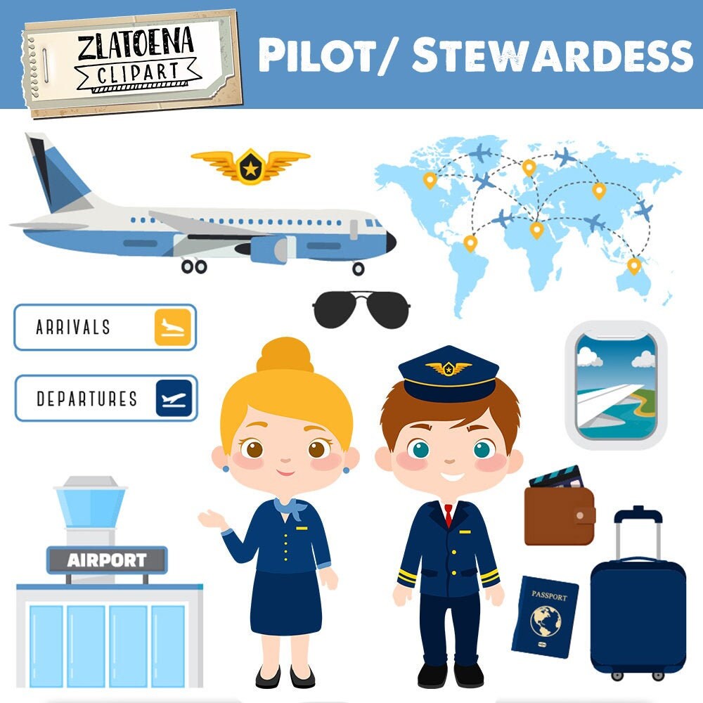 Flight Attendant Clipart