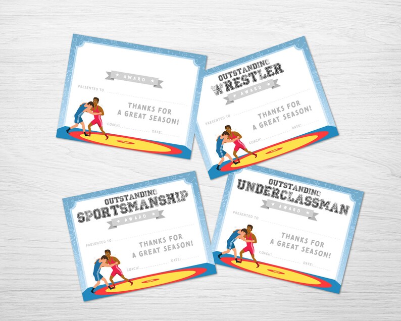 Editable Wrestling Award Certificates Award Ceremony - Etsy