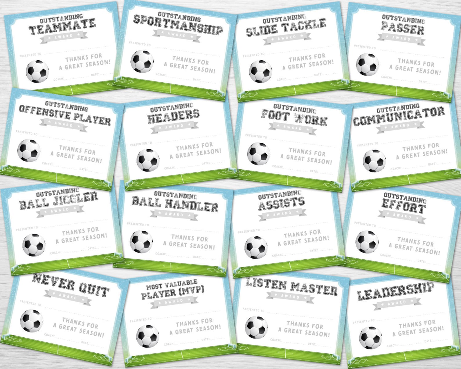 Editable Soccer Award Certificates Award Ceremony - Etsy