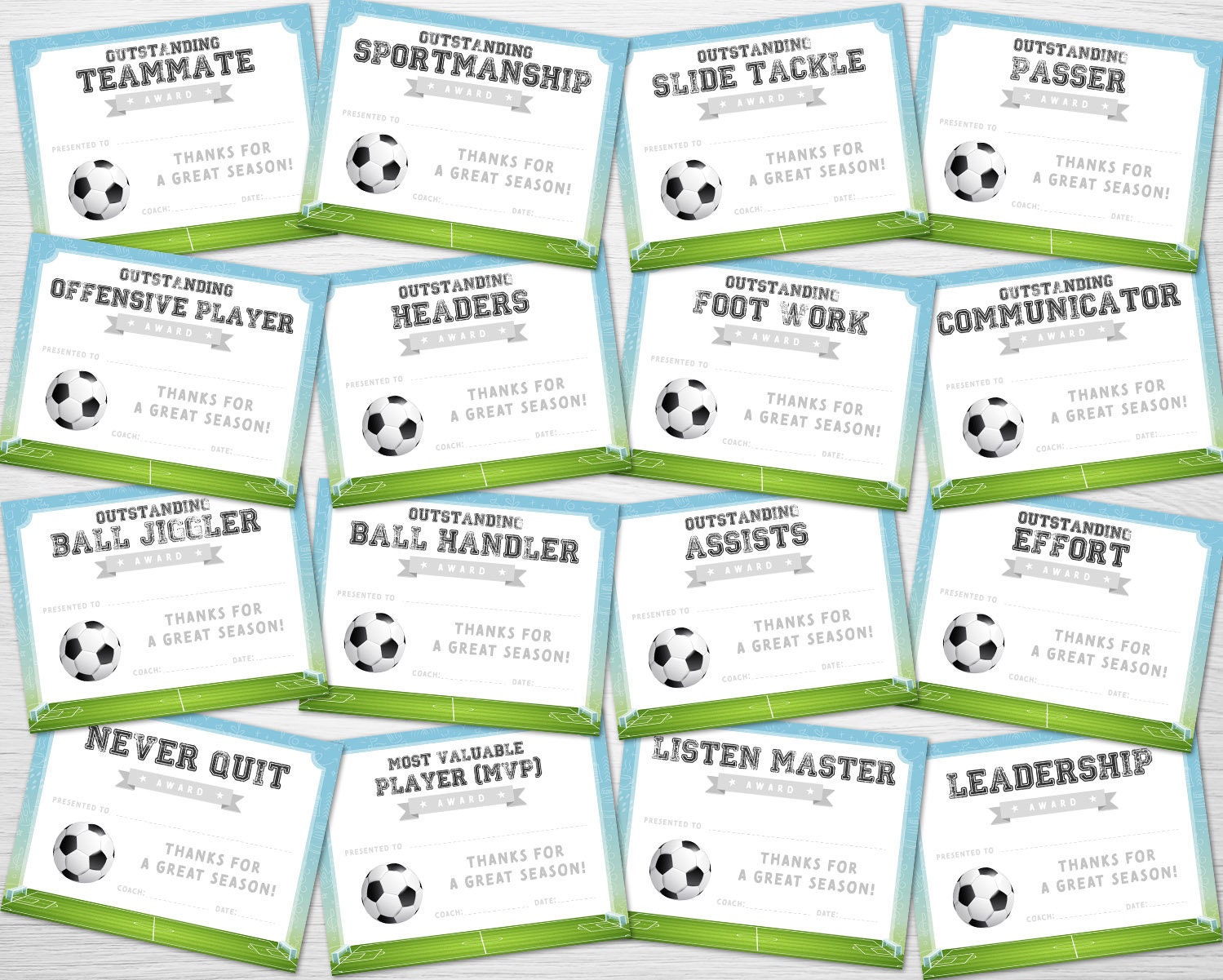 Editable Soccer Award Certificates, Award Ceremony Certificates ...