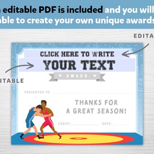 Editable Wrestling Award Certificates, Award Ceremony Certificates, End ...