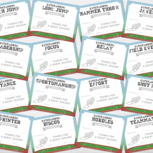 Editable Track and Field Award Certificates, Award Ceremony ...