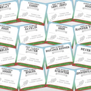 Editable Track and Field Award Certificates, Award Ceremony ...