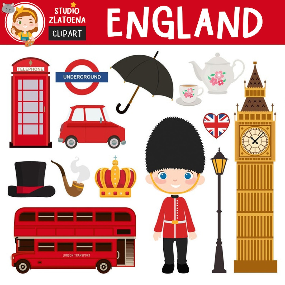 London Clipart Set: British Graphics, Big Ben, Royal Guard (digital ...