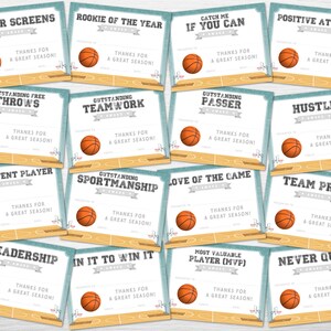 Editable Basketball Award Certificates, Award Ceremony Certificates ...