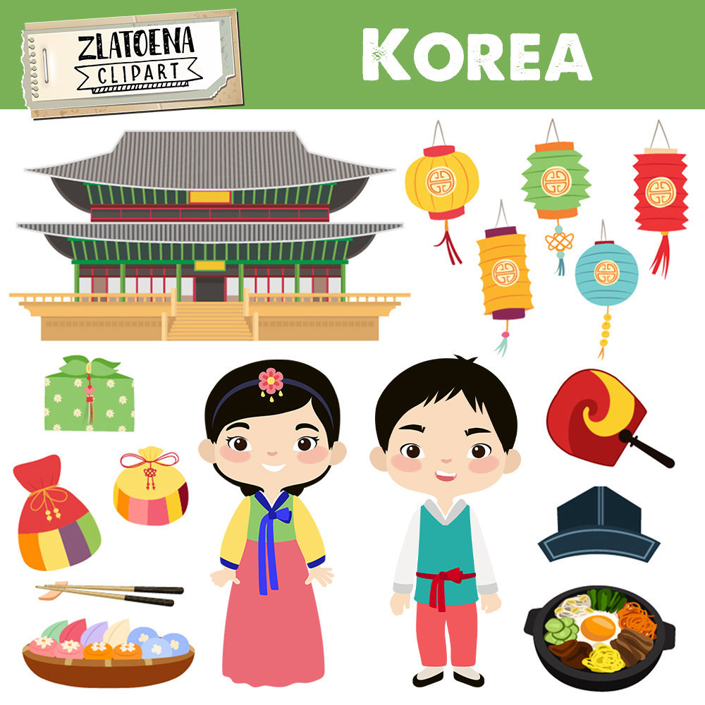Korea Clipart Korean Digital Clip Art Korean Family Clipart - Etsy ...