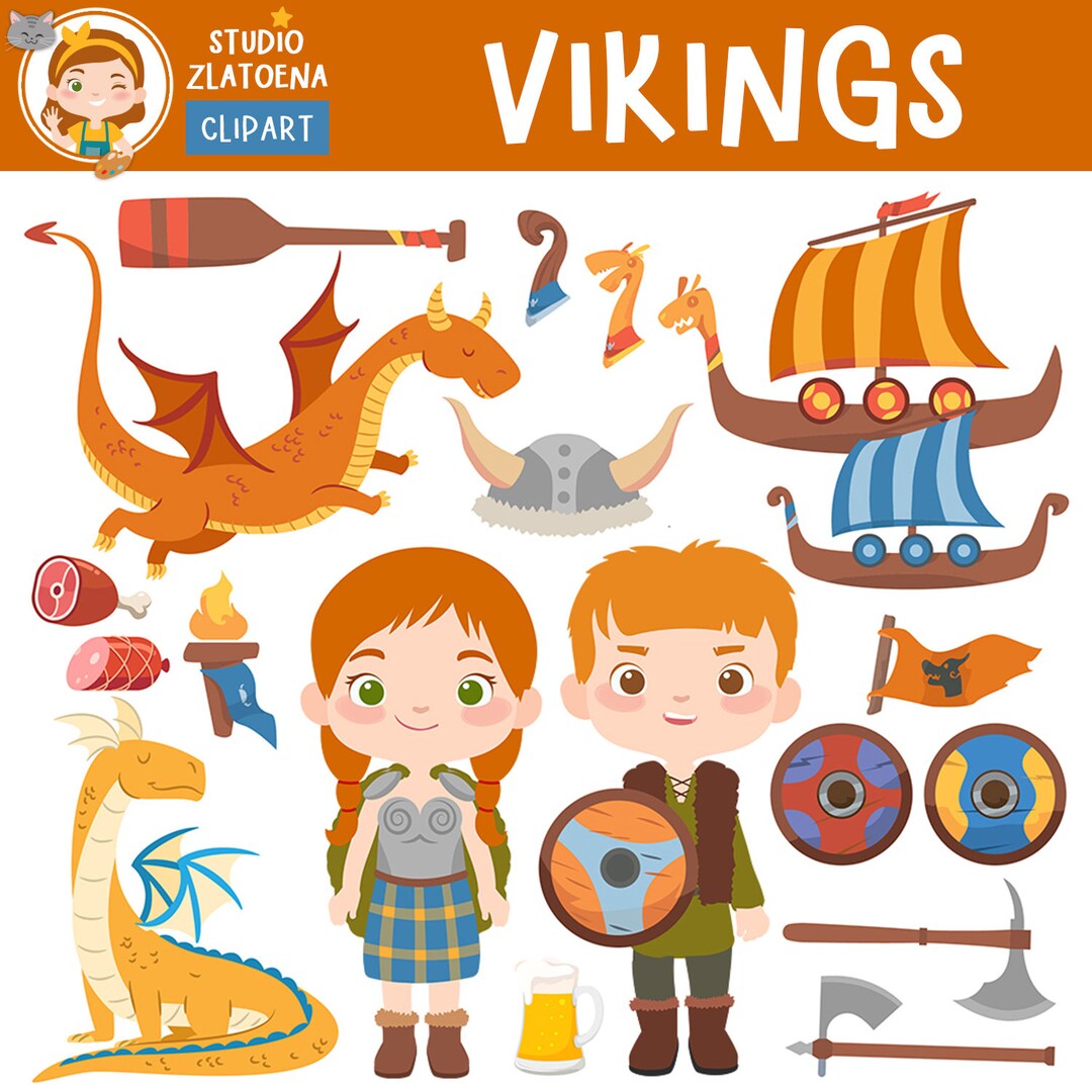 Viking Clip Art Vikings Graphics Dragon Clipart Ship Clipart Warrior ...