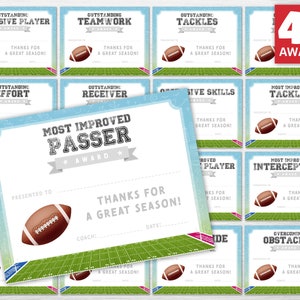 Editable Football Award Certificates Award Ceremony - Etsy