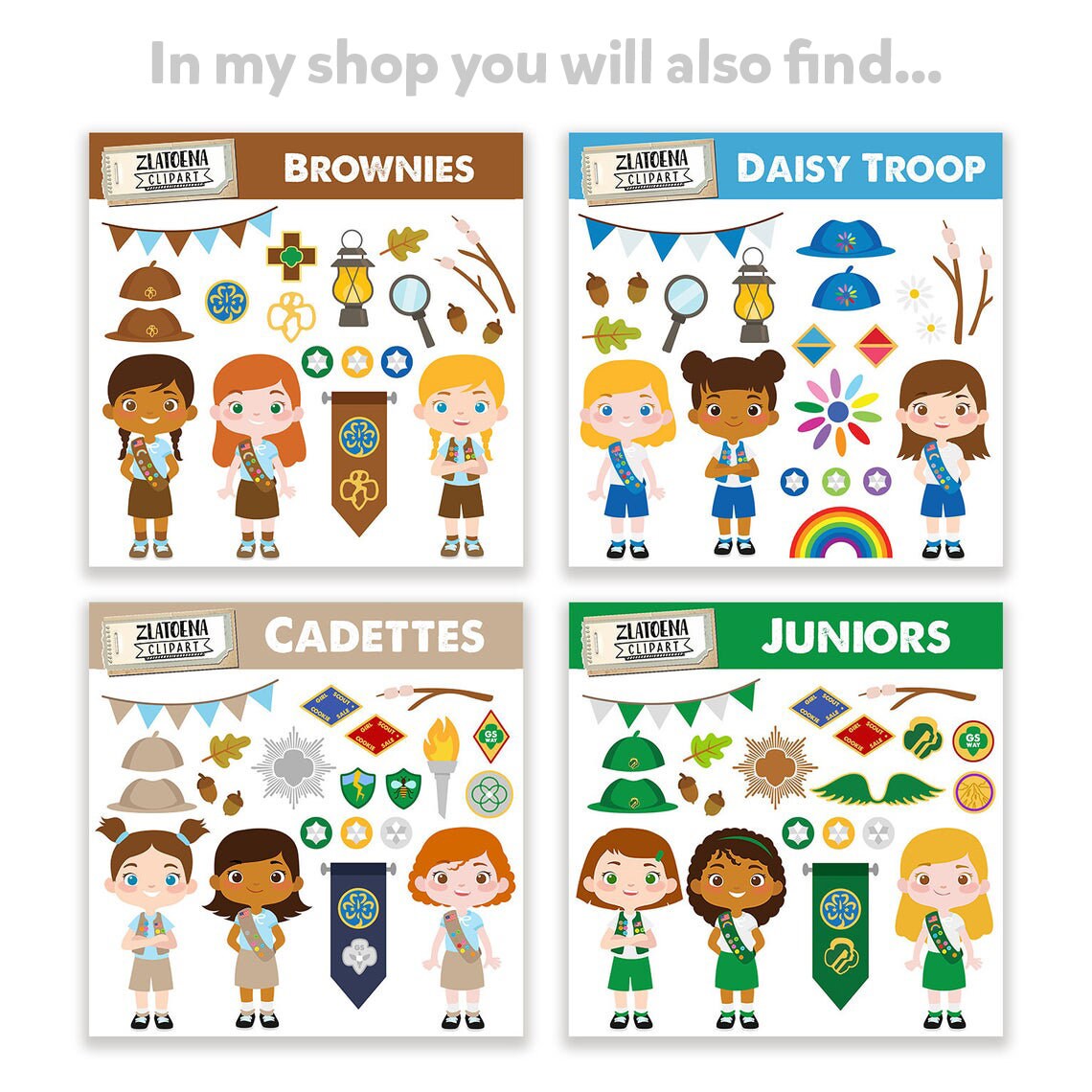 Girl Scout Brownies Clipart